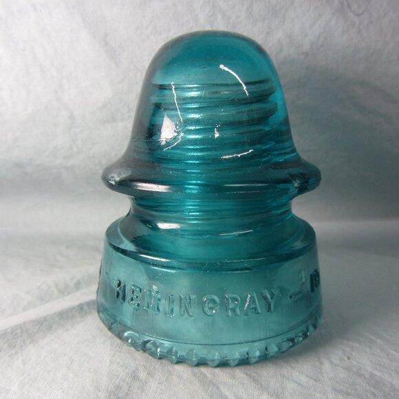 Antique | Accents | Hemingray 9 Blue Glass Insulator Vintage Electrical ...